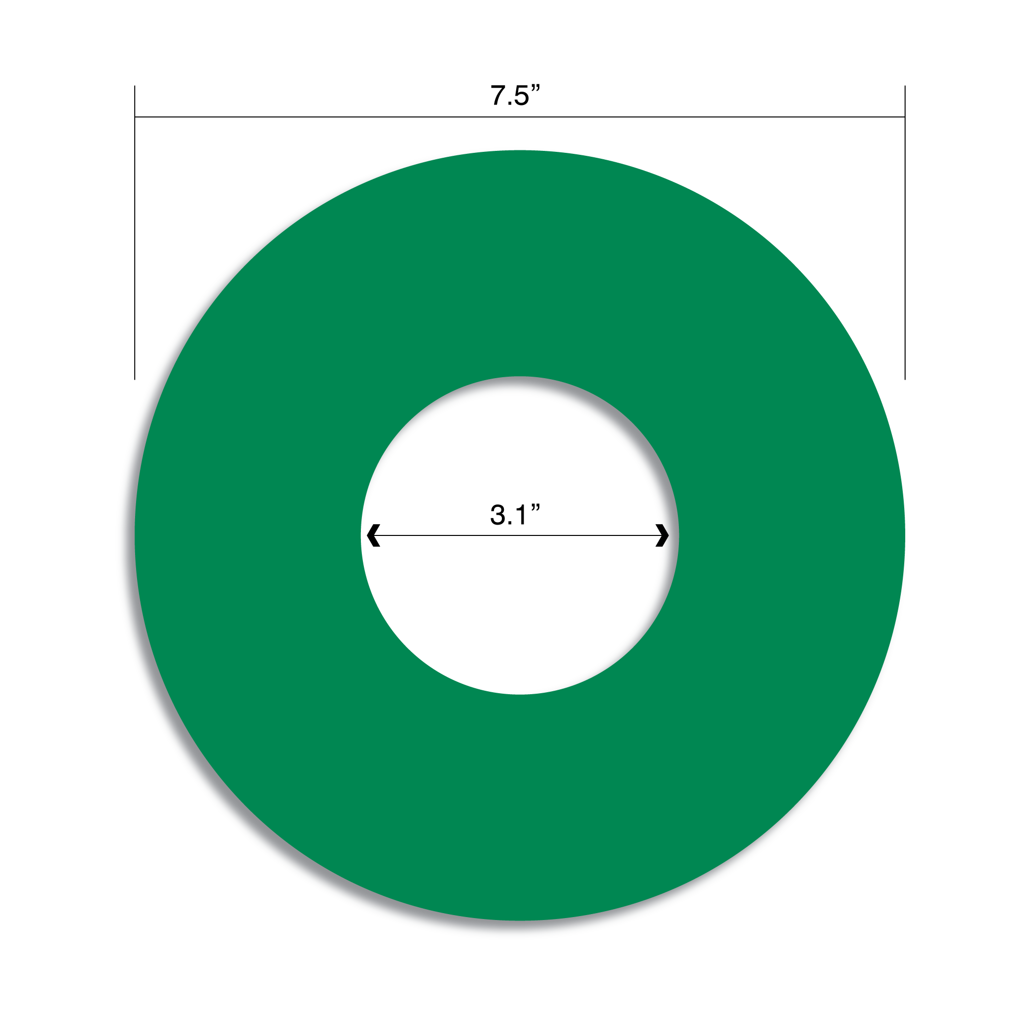 Hydrant Ring - NFPA Flow ID - 7.5" OD, 3.1" ID - LEM