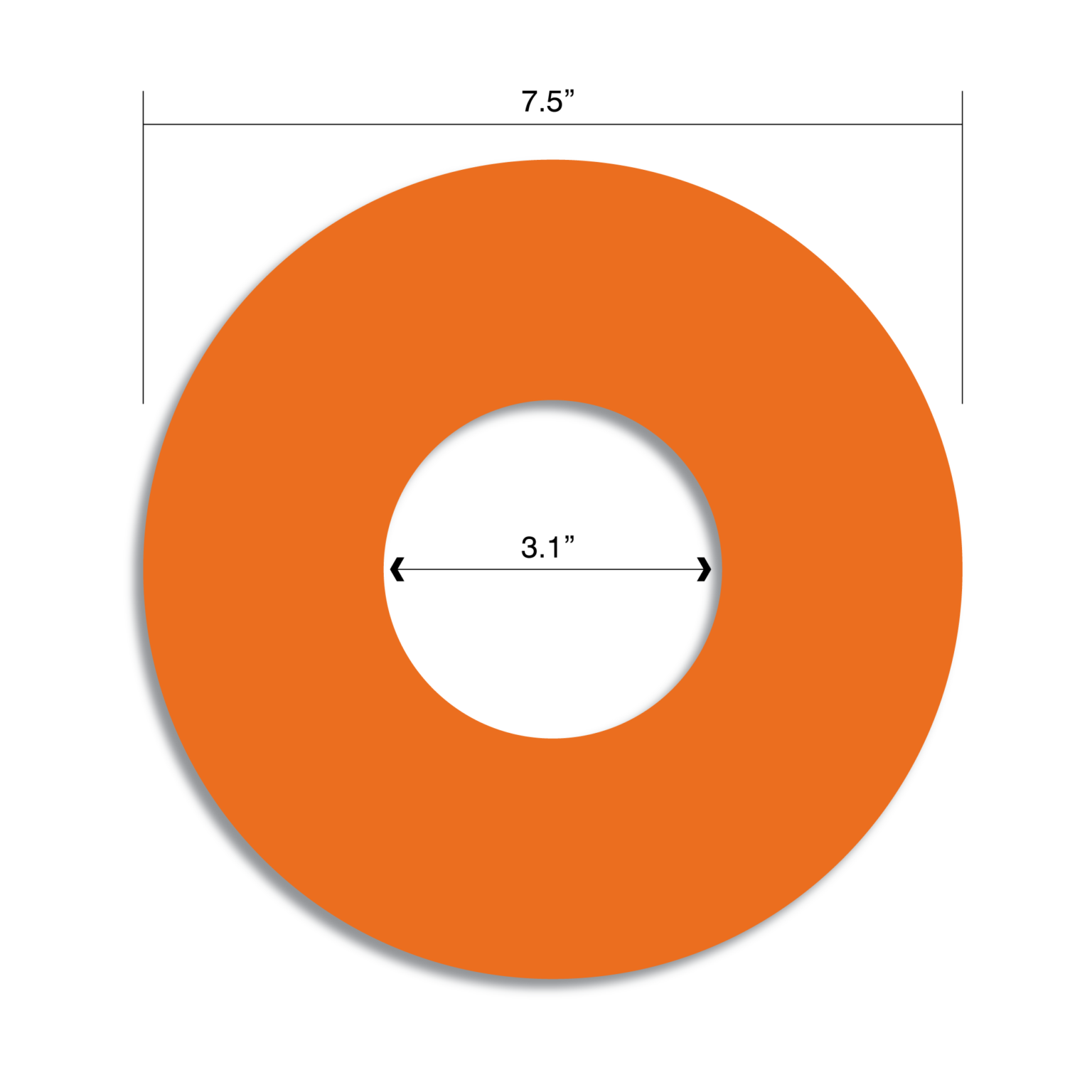 Hydrant Ring - NFPA Flow ID - 7.5" OD, 3.1" ID - LEM