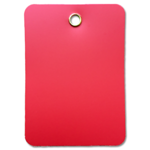 Blank Plastic Valve Tag - 2.5" x 3.5", 20mil red - LEM
